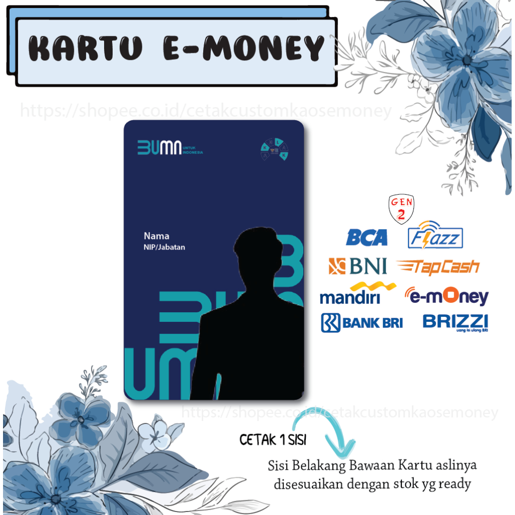 Jual KARTU EMONEY ETOLL KARTU IDENTITAS ID CARD NEW AKHLAK ID CARD ...