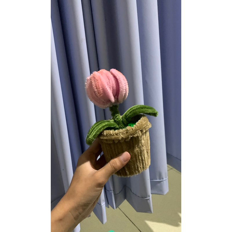 Jual Flower Pot Pipe Cleaner Bouquet Bunga Kawat Bulu Bali | Shopee ...