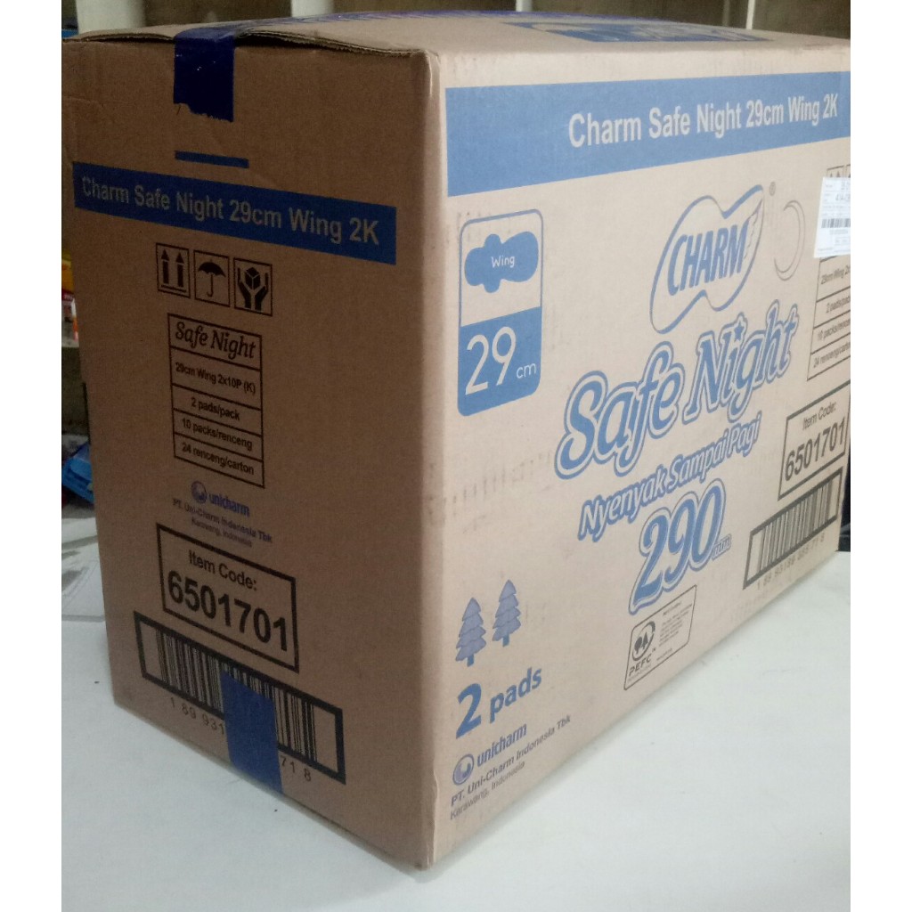 Jual Pembalut CHARM NIGHT 29cm Sachet 1 Dus / Karton isi 24 Renceng x 10 Pcs ( 2 pads ) | Shopee ...