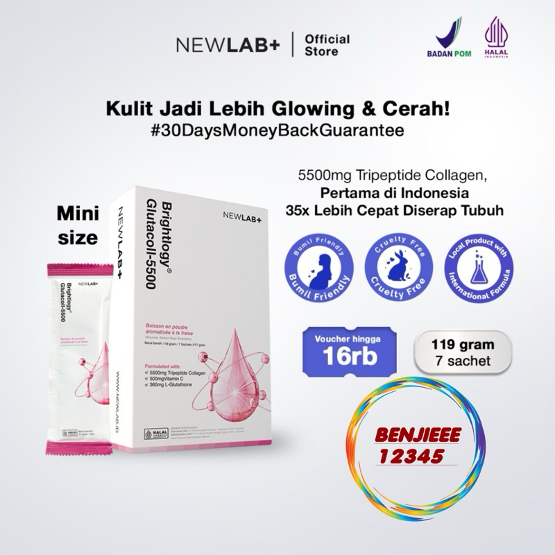 Jual NEWLAB mini GlutaColl-5500 7 SACHET minuman glutathione Brightlogy ... Jual NEWLAB mini GlutaColl-5500 7 SACHET minuman glutathione Brightlogy ...