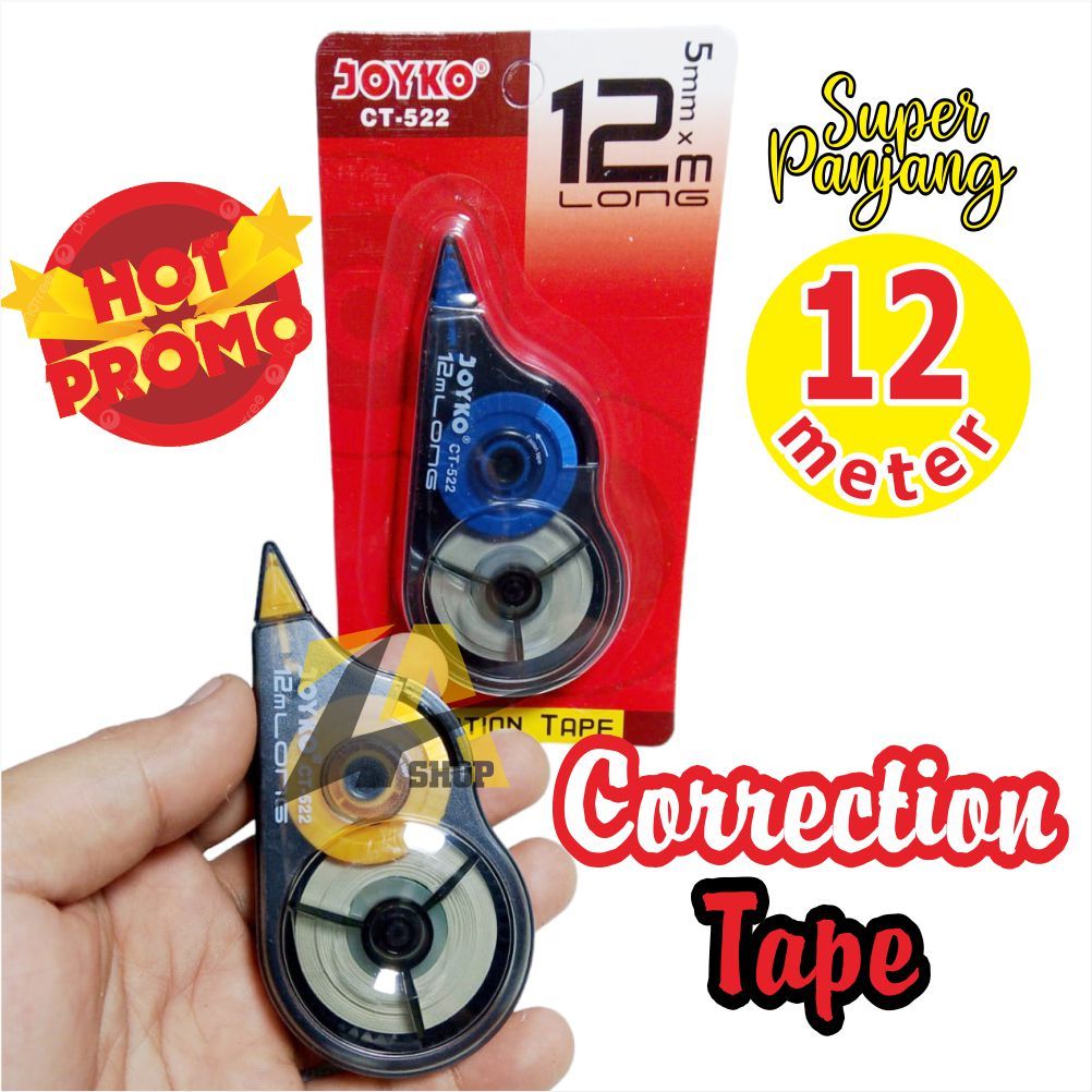 Jual TIPE-X ROLL JOYKO , CORRECTION TAPE JOYKO TIP EX PITA KOREKSI 5mm ...