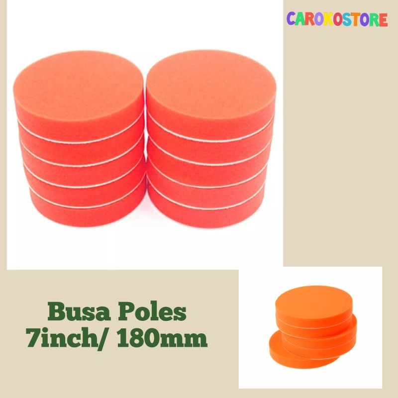 Jual Busa Poles 7 inch 180mm polishing buff compound orange rata ...