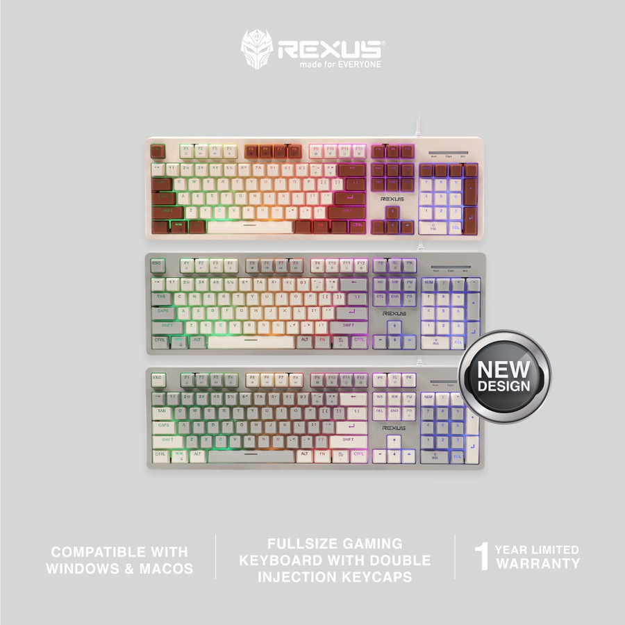 Jual Keyboard Gaming Rexus Battlefire K9e K 9e Rainbow Full Size