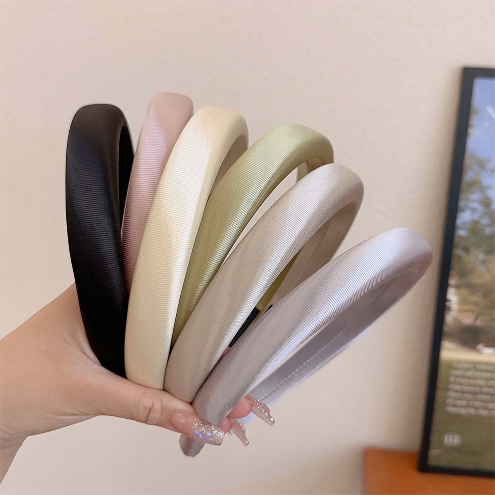 Jual BANDO KAIN SATIN BUSA KOREA HEADBAND SILK MEDIUM SILK SOFT COLOR ...