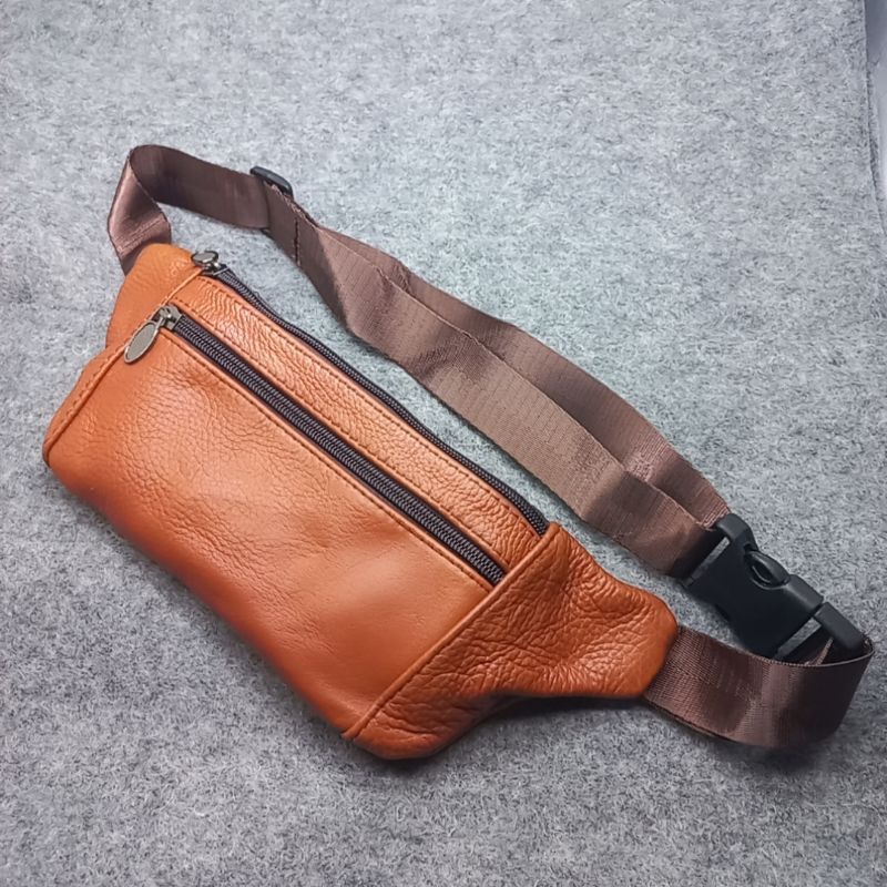 Jual Tas Selempang Tas Pinggang Kulit Asli Waistbag Pria Wanita Kulit ...