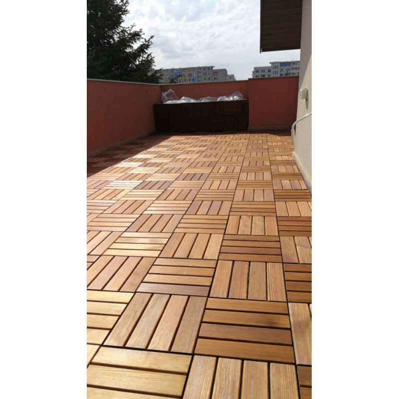 Jual Decking tile kayu jati asli/garden Tile/lantai kayu jati asli ...