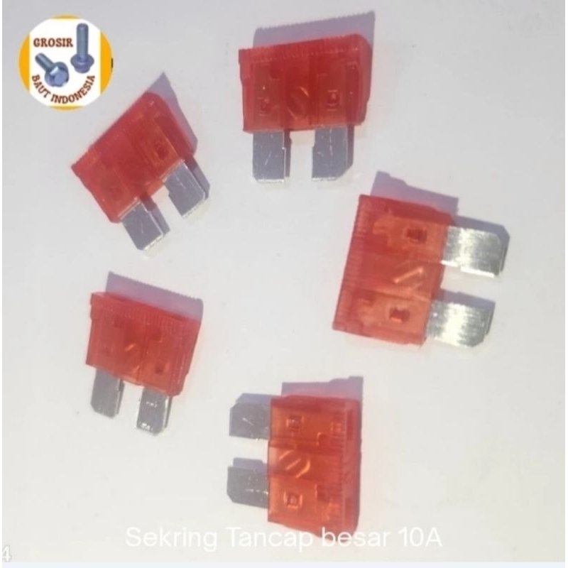 Jual GB Sekring tancap 10A besar / sikring Tancap 10A/ Fuse DX besar ...