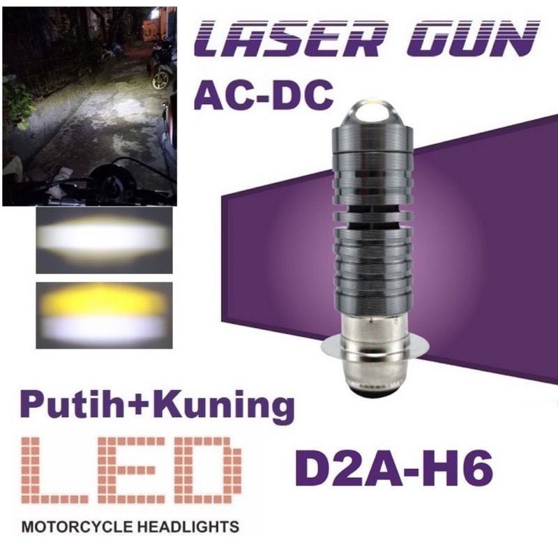 Jual [Promo Termurah] Bohlam / Lampu depan H6 laser motor bebek matic ...