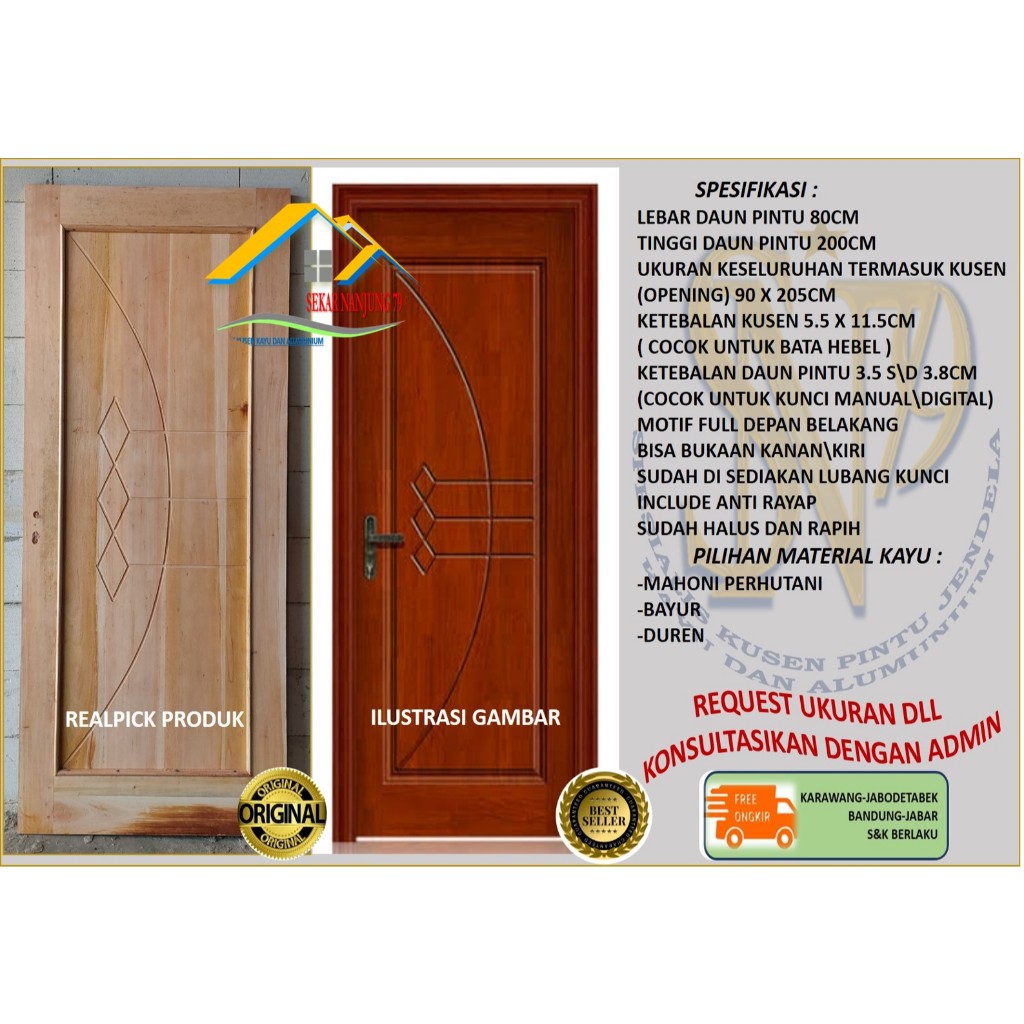 Jual KUSEN DAN PINTU MOTIF TERBARU UK 80X200CM (90X205CM UK KESELURUHAN ...