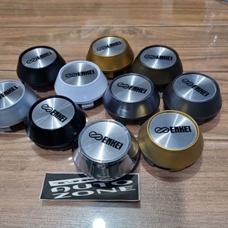 Jual dop roda dop velg racing variasi 6.5cm kerucut enkei hitam harga ...