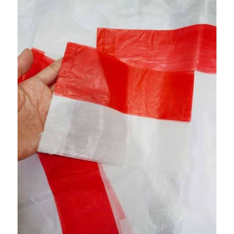 Jual Bendera plastik indonesia merah putih renteng renceng 10 lembar ...