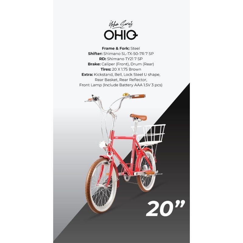 Jual sepeda mini commuter 20 inch element ohio | Shopee Indonesia