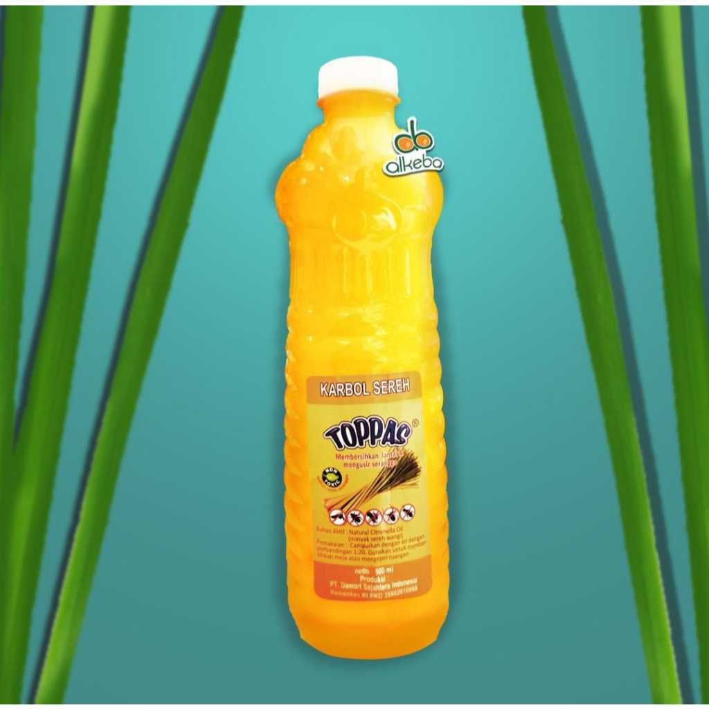Jual Toppas Karbol Sereh Botol 500 ml / Karbol Kamar Mandi Sereh ...