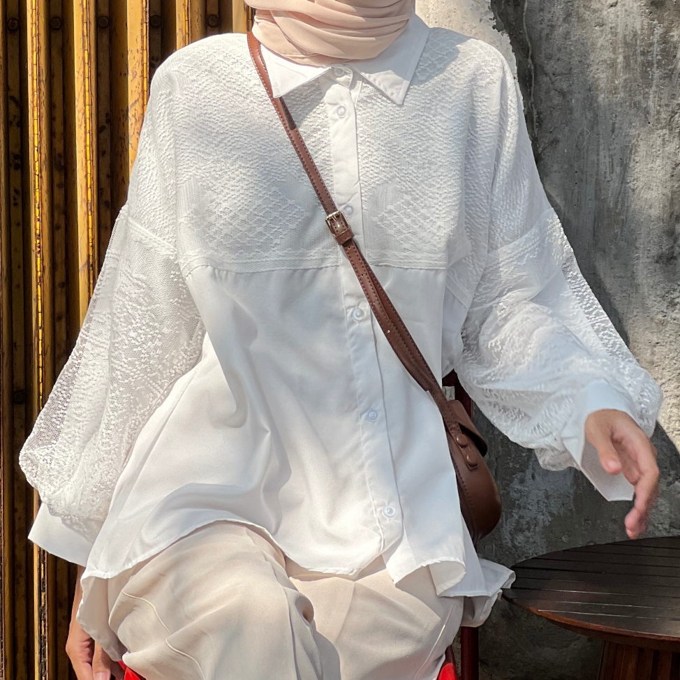 Jual Fukutani Vintage Lace Shirt // Atasan Renda Wanita | Shopee Indonesia