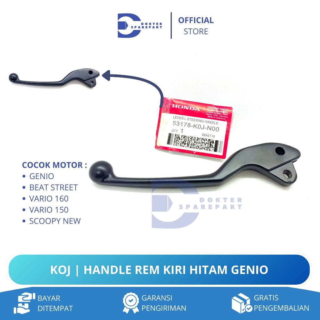 Jual KOJ HANDLE REM KIRI HITAM GENIO / BEAT STREET / VARIO 160 / VARIO ...