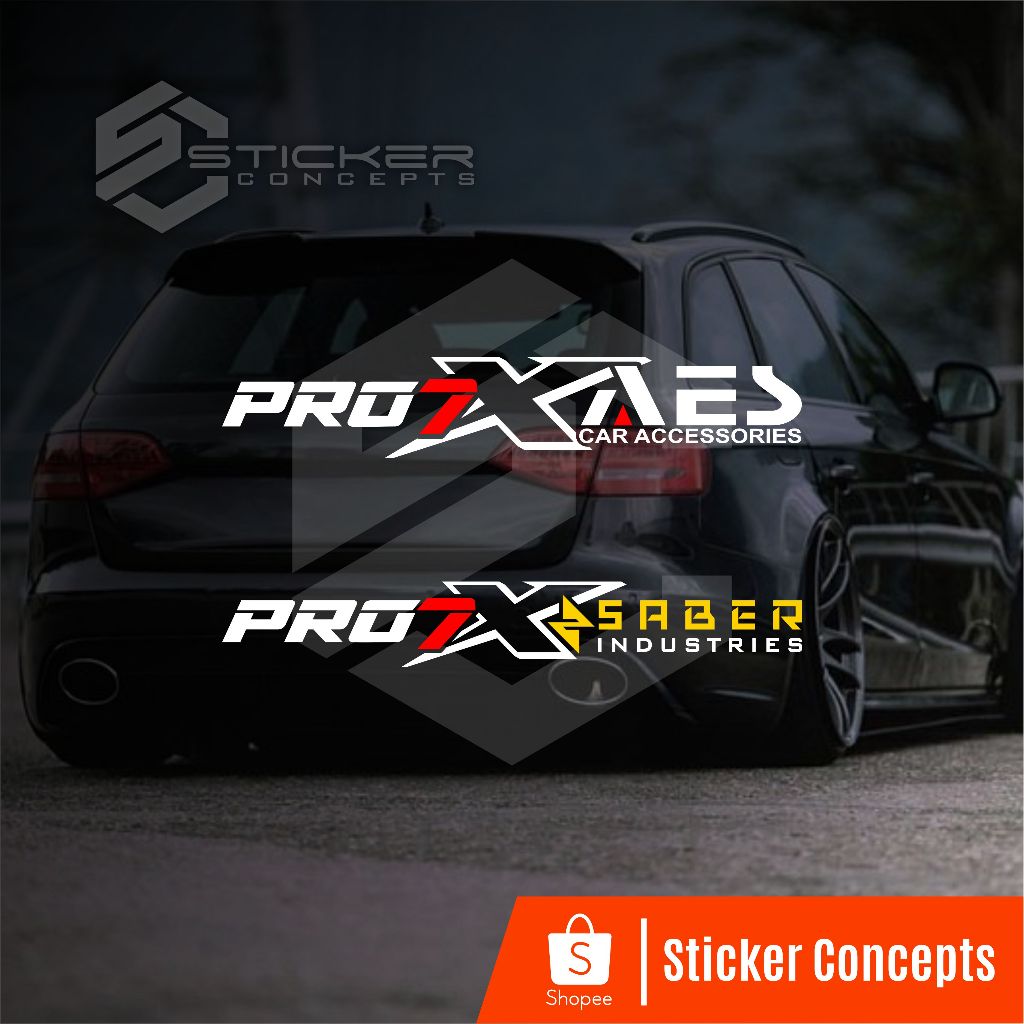 Jual Stiker Pro7 AES Saber siza 30cm kaca belakang | cutting stiker ...