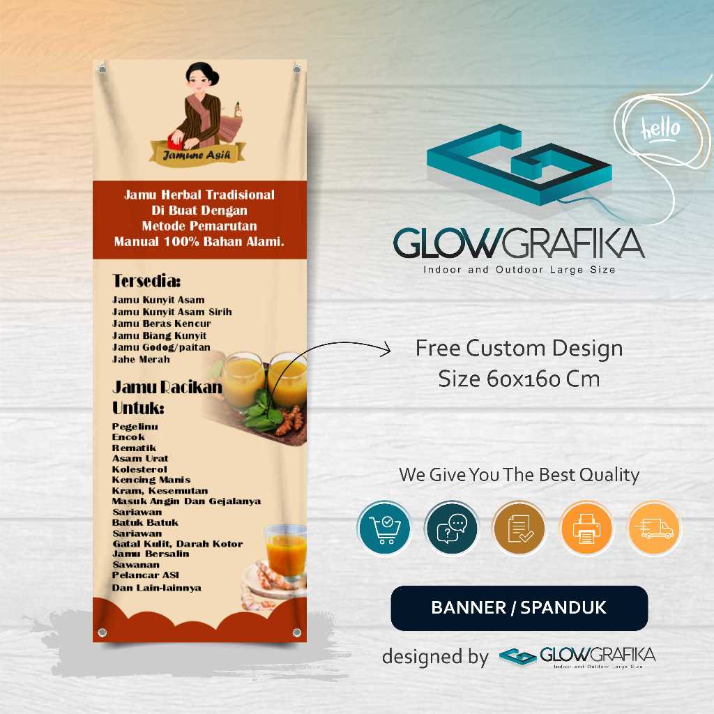 Jual Cetak Spanduk Banner Jamu Herbal Tradisional | Shopee Indonesia