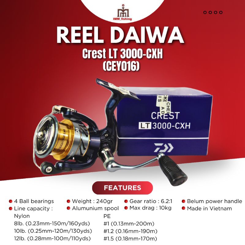 Jual REEL DAIWA CREST | Alat Gulungan Pancing | Spinning | Shopee Indonesia