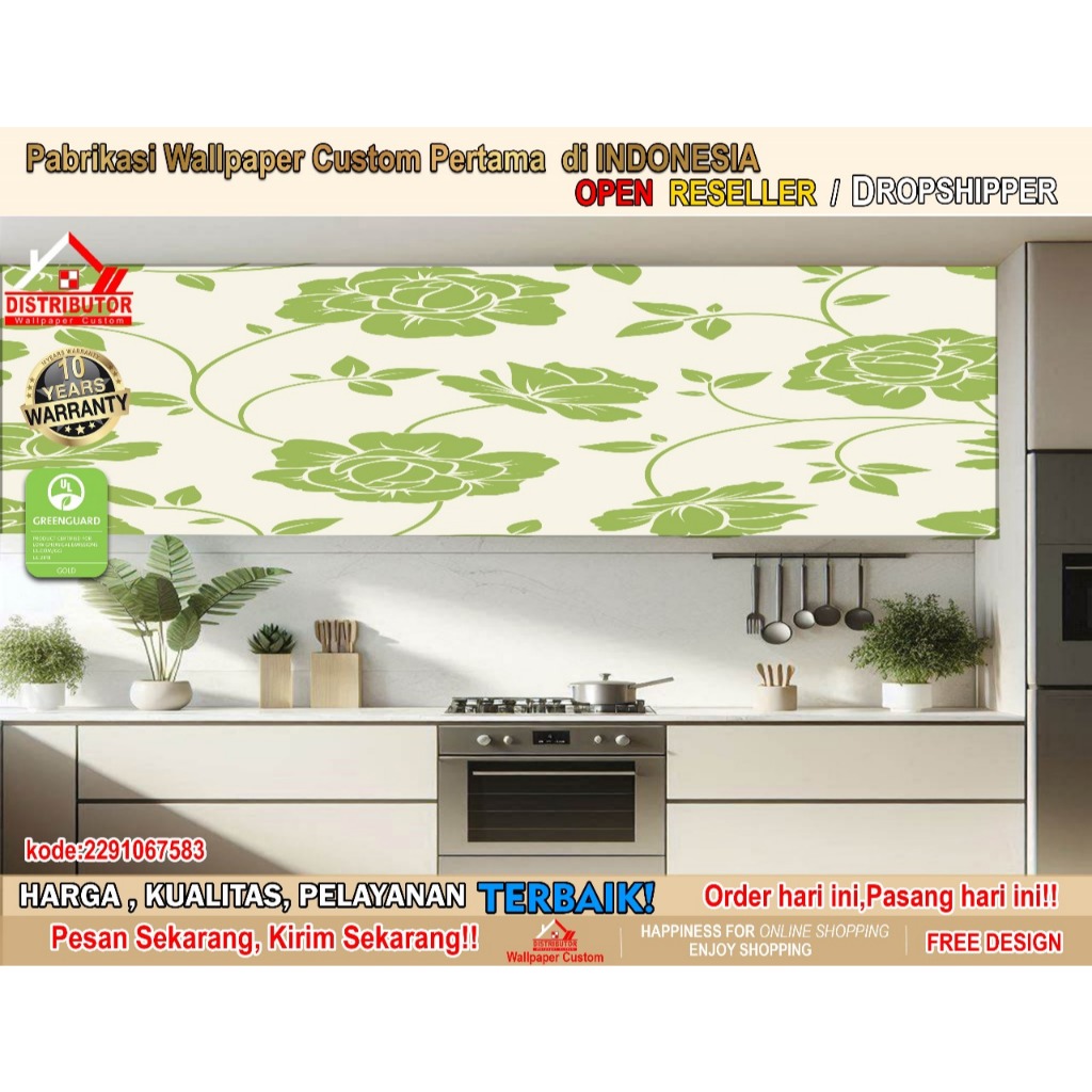Jual Wallpaper Custom 3D Tema 3D Mural | Wallpaper Dapur | Wallpaper ...
