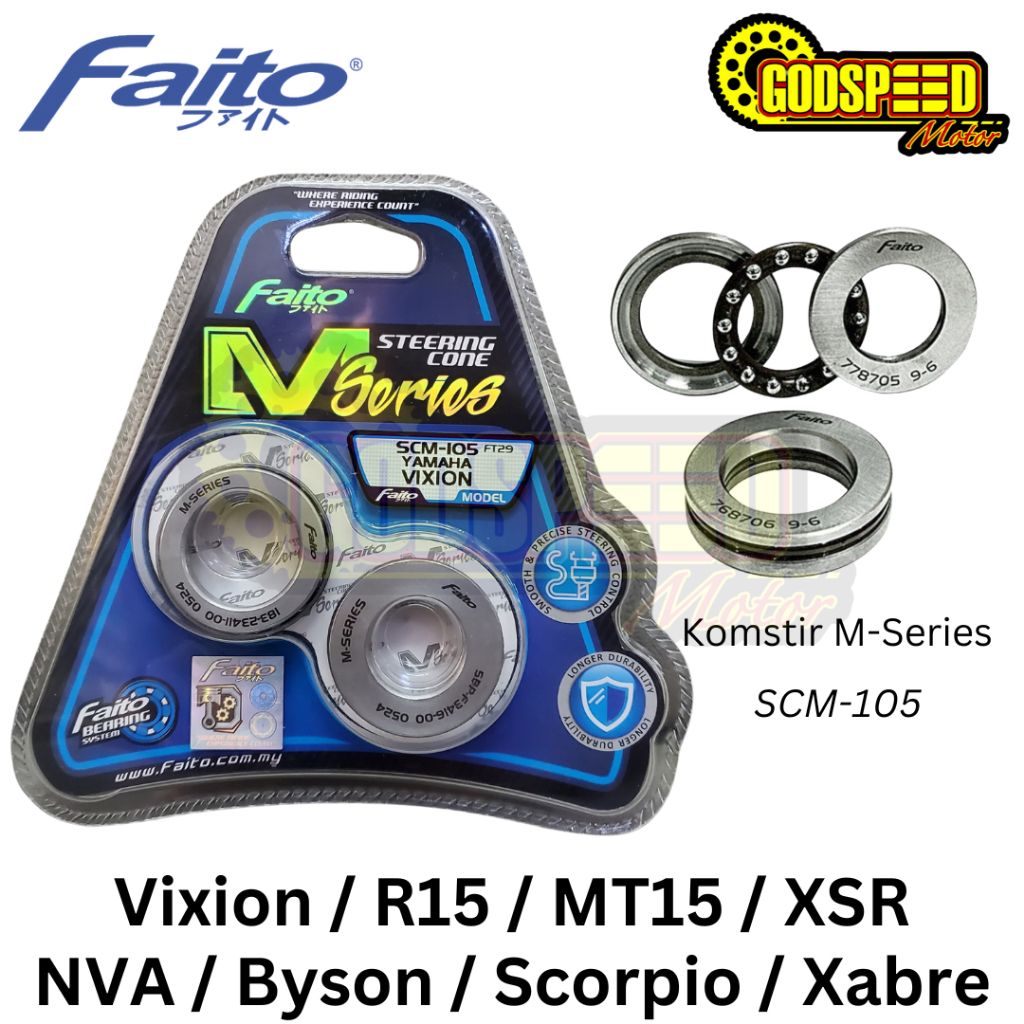 Jual Faito Komstir Steering Cone M Series Vixion MT15 R15 XSR Scorpio ...