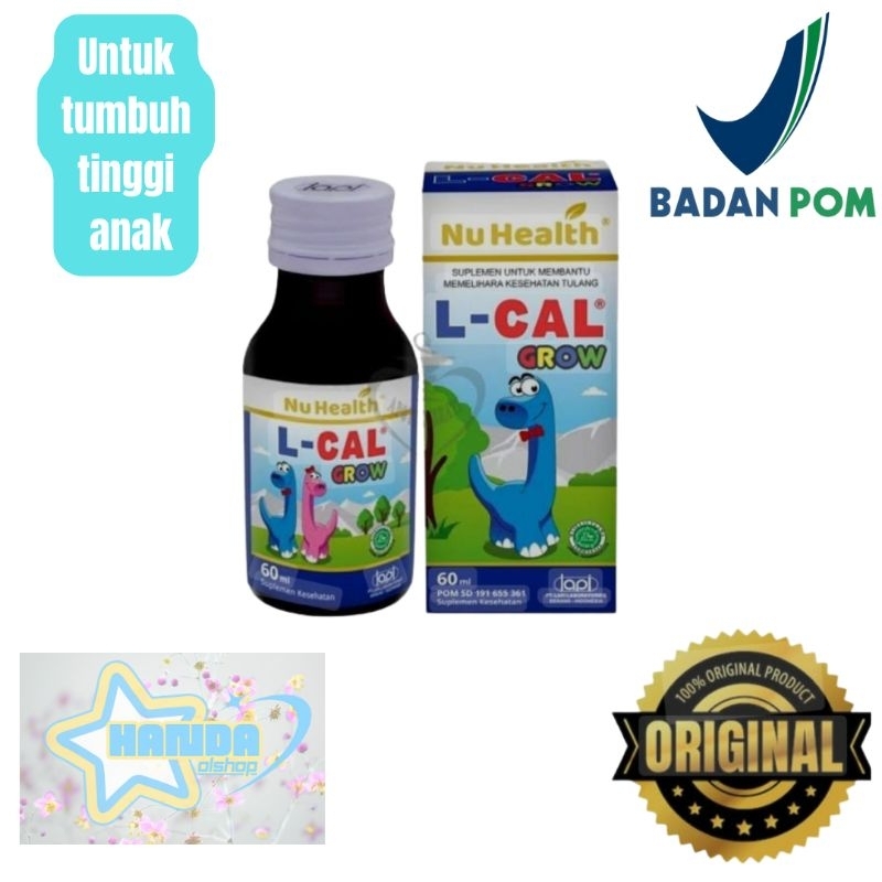 Jual Nu health L-cal grow sirup 60ml vitamin tulang untuk anak | Shopee ...