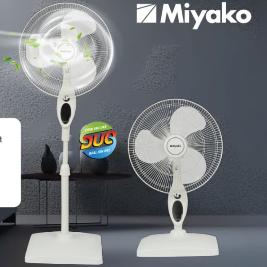 Jual Miyako Kipas Angin Berdiri Stand Fan 2In1 16 Inch Hembusan Angin ...