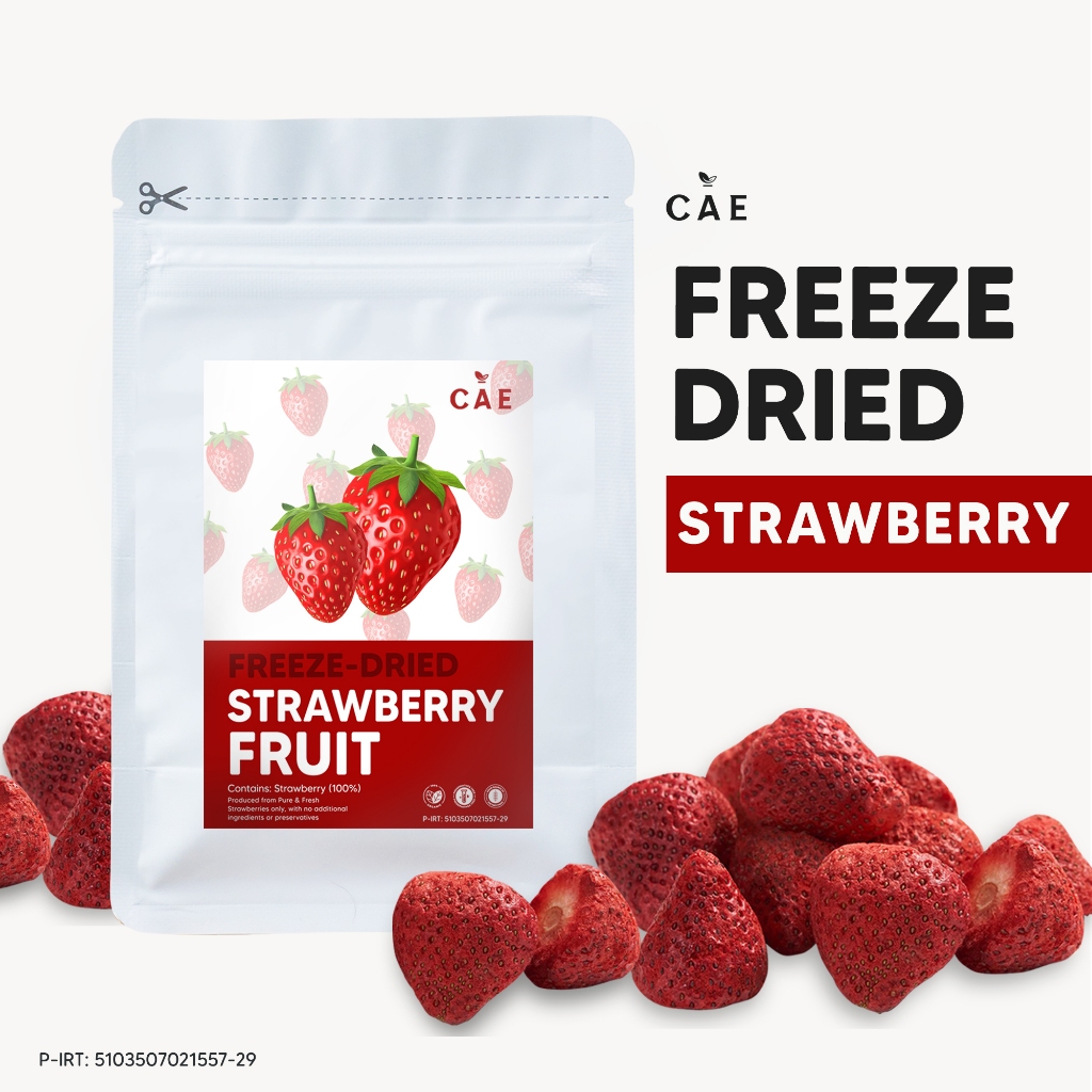 Jual Strawberry Freeze Dried Stroberi Fruit Buah Crisp Pure Kering Utuh ...