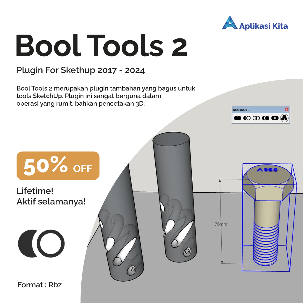 Jual Bool Tools 2 v2.1.9 for SketchUp - For Windows | Shopee Indonesia