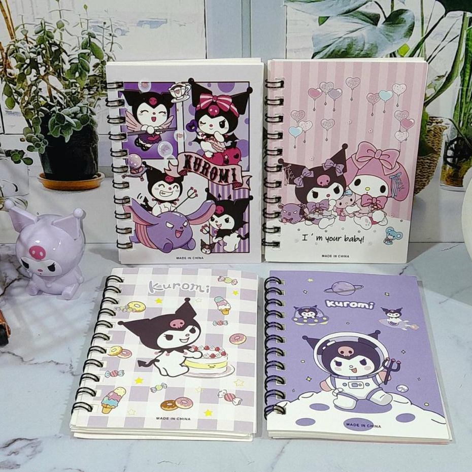 Jual Buku Notes Spiral Kuromi Ukuran A7 Bergaris Favorit Anak / Buku ...