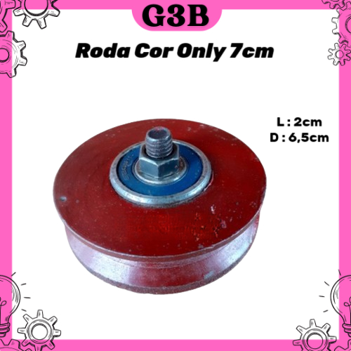 Jual Roda pagar besi cor ukuran 7cm diameter 6,5 cm roda Only tanpa ...