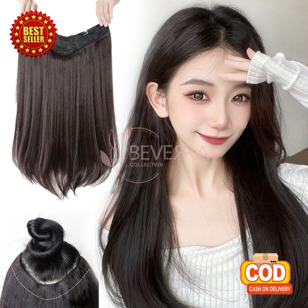 Jual Rambut Palsu Wanita Korea Hairclip Wig Big Layer Panjang Lurus ...