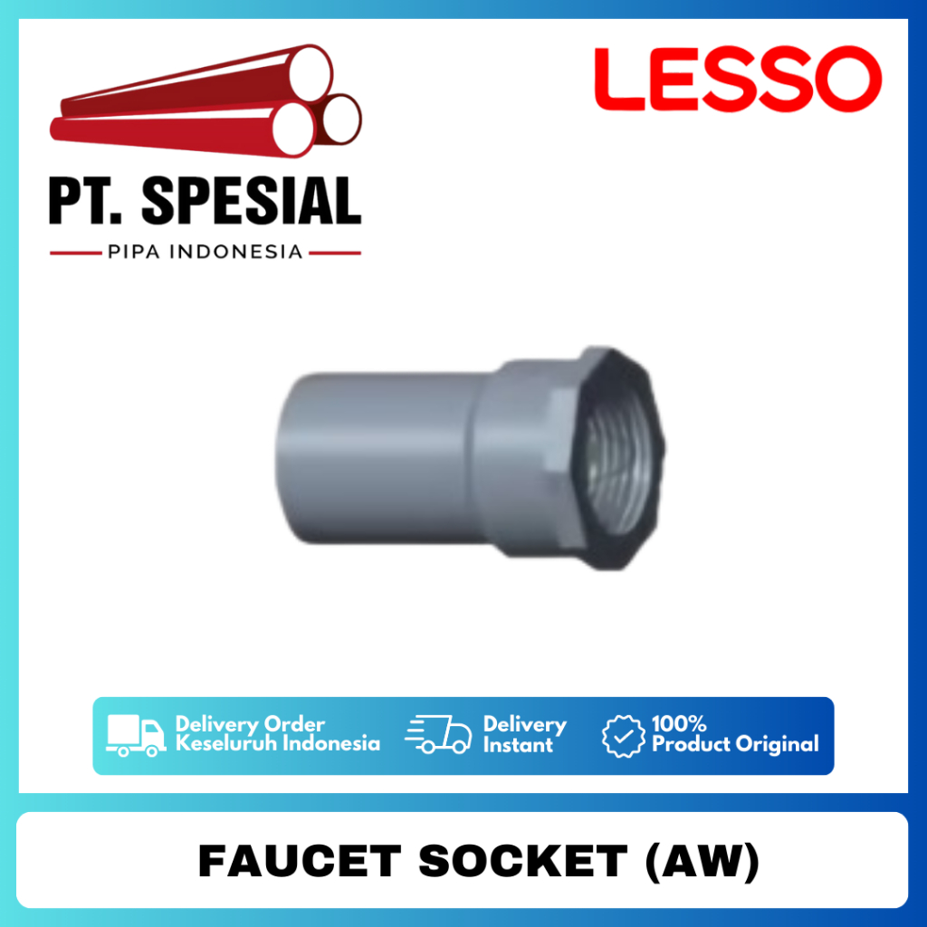Jual Sock Drat Dalam PVC AW Lesso 1.1/2 Inch / SDD PVC AW Lesso ...