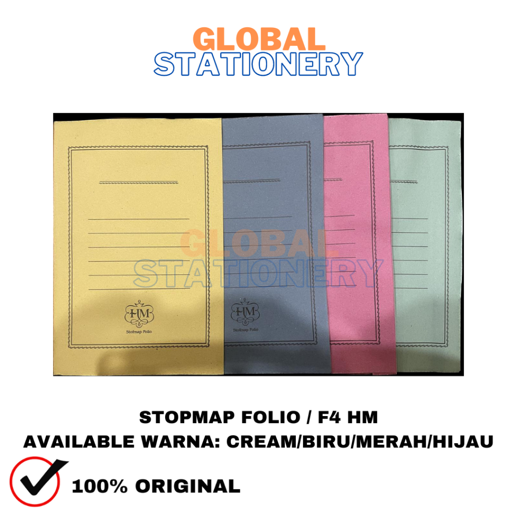 Jual STOPMAP FOLIO MERK HM UKURAN F4 FOLIO 4 WARNA 1 PAX ISI 50 ...