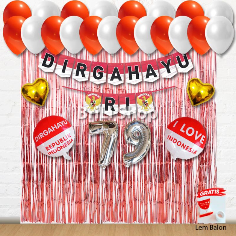 Jual Paket Set Dekorasi Hiasan HUT RI 17 Agustus Dirgahayu RI Hari ...