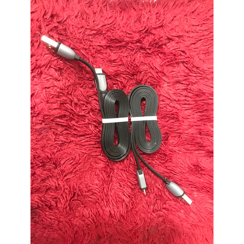 Jual Kabel charger pipih USB Micro Only Black ( 100 cm ) | Shopee Indonesia