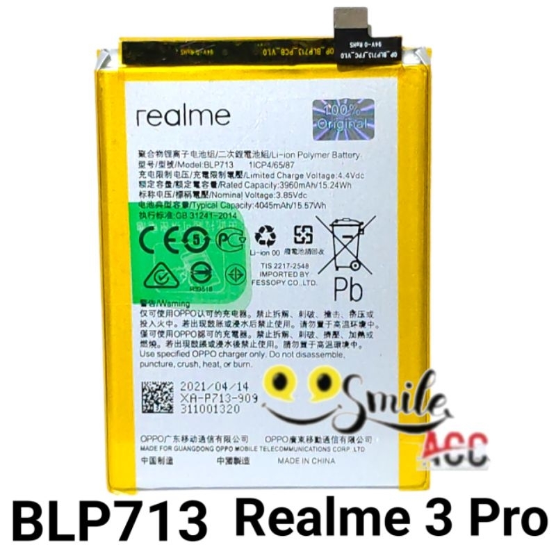 Jual Baterai Battery Realme 3 Pro BLP713 BLP 713 Original 100 | Shopee ...