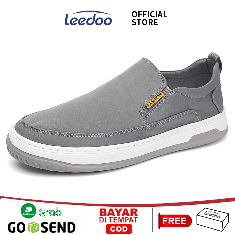 Jual Leedoo Sepatu Dewasa Sepatu Slop Cowok Kekinian Sepatu Slip On ...