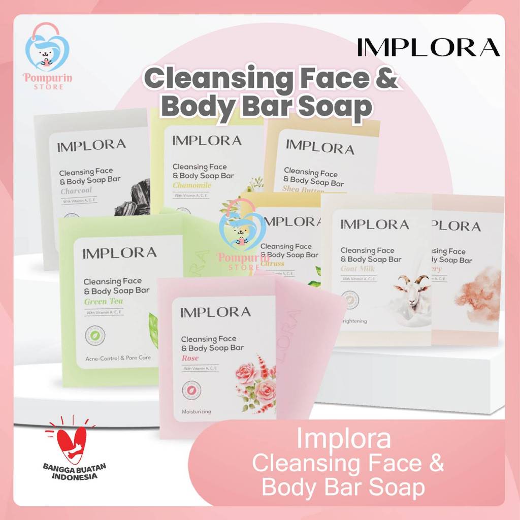 Jual Implora Cleansing Face & Body Bar Soap 60gr - Sabun Wajah & Badan ...