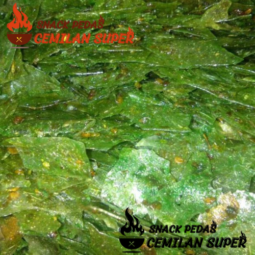 Jual CS KERIPIK KACA CABE IJO 500gr Kripca Keripik Kaca Pedes Daun ...
