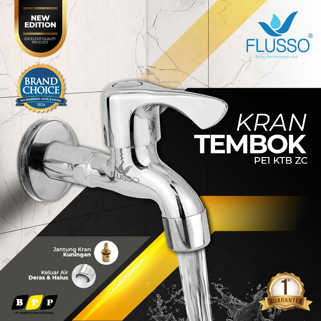 Jual FLUSSO Kran Tembok Taman Original Keran Air PB1 KTB ZC L717 ...