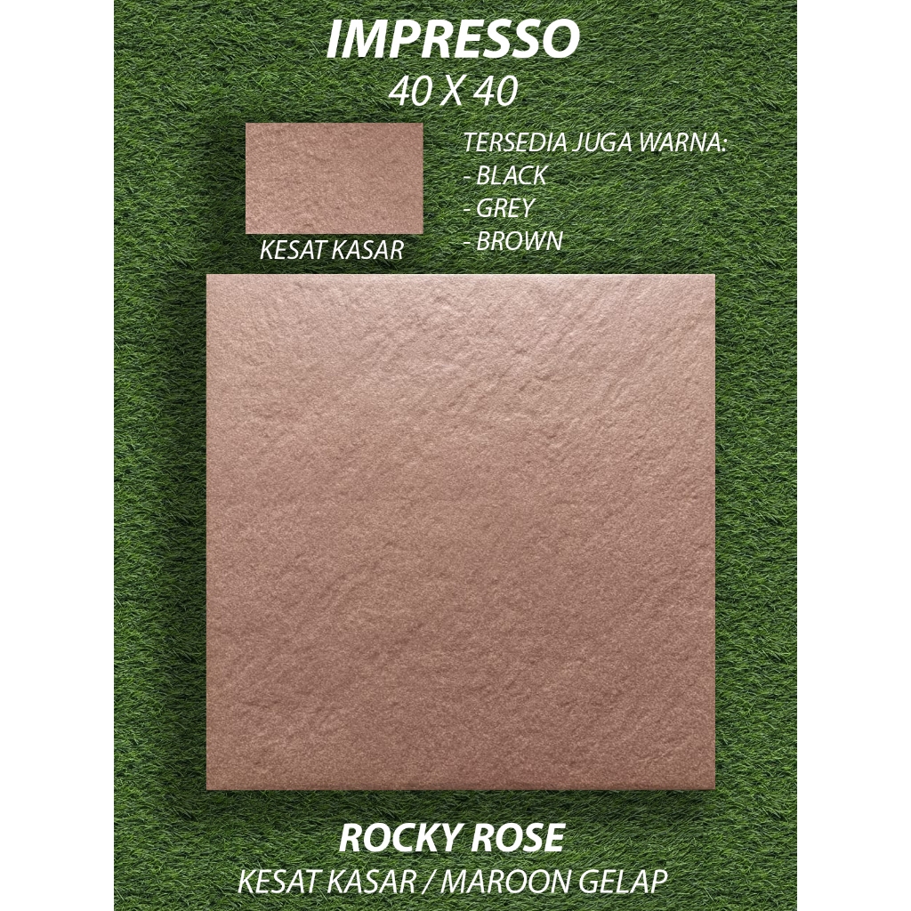 Jual Keramik Lantai Motif 40X40 Impresso Rocky Rose Kesat KW1 Pekanbaru ...