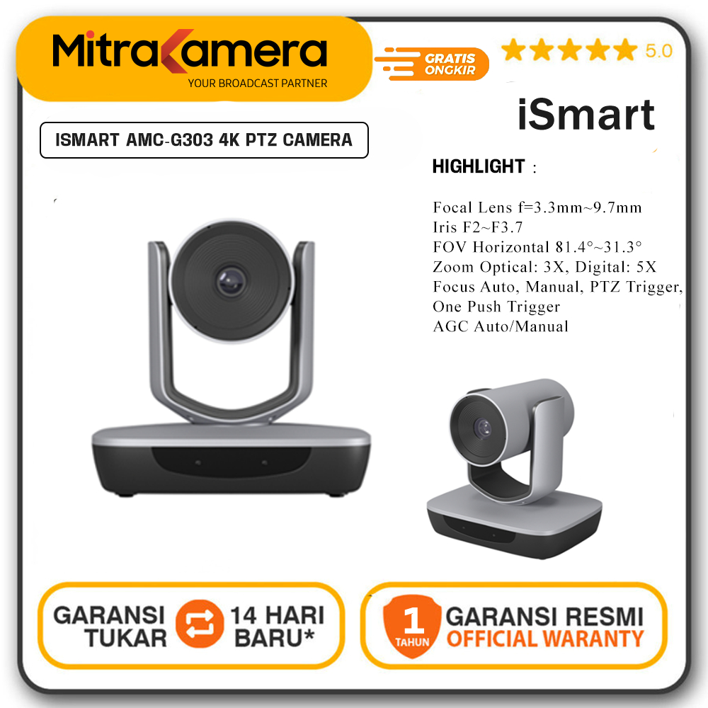 Jual ISMART AMC-G303 4K PTZ Camera | Shopee Indonesia