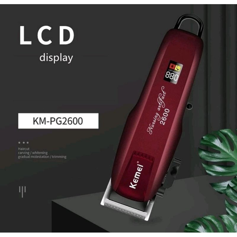Jual KEMEI KM-PG2600 Alat Cukur Professional Rechargeable Electric Hair Clipper Cordless ...