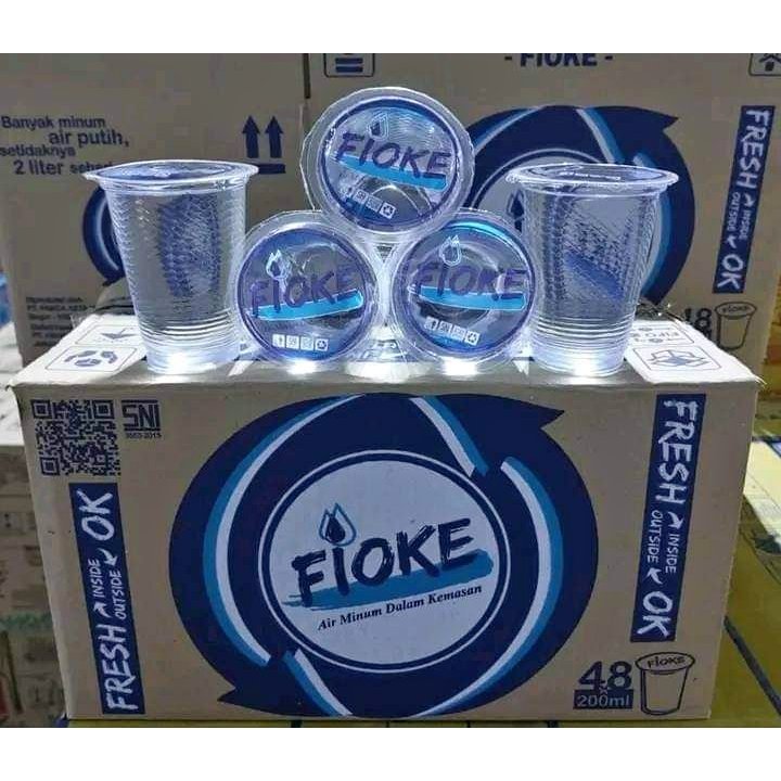 Jual Air Mineral Fioke Air Mineral Murah 200ml 1 Dus isi 48 | Shopee ...