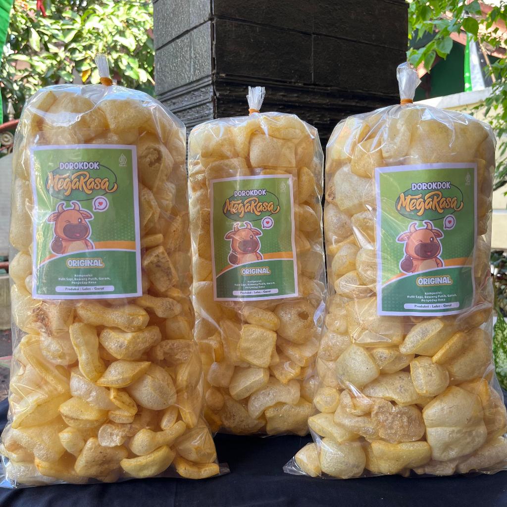 Jual 3 ball Dorokdok/Kerupuk Kulit Sapi Asin Gurih -+250 gr kemasan ...