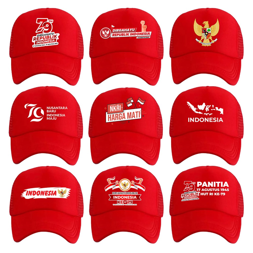 Jual [Promo] Topi Trucker Tema Agustusan, Spesial Hari Kemerdekaan ...
