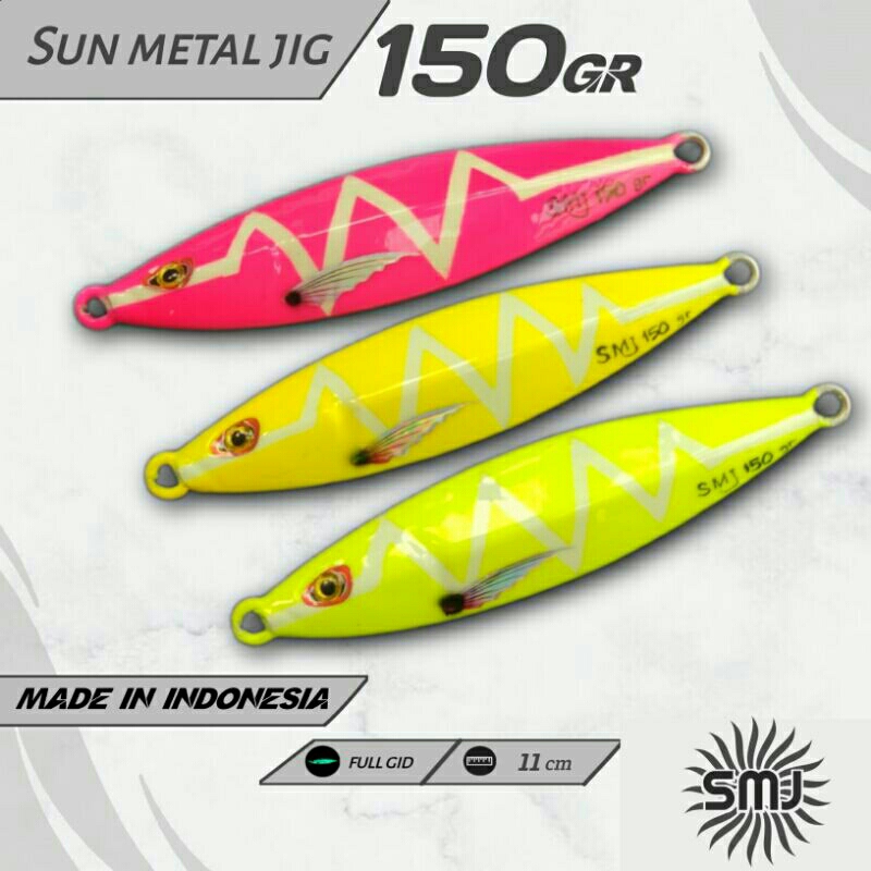 Jual metal jig 150 gram metal jig full gid metal jig copy koika umpan pancing laut. | Shopee ...