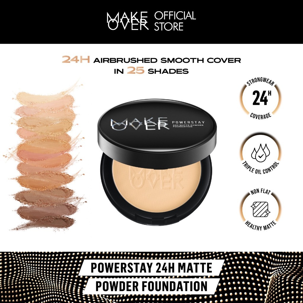 Jual Makeover Powerstay Matte Powder Foundation 10g - 24H Oil Control ...