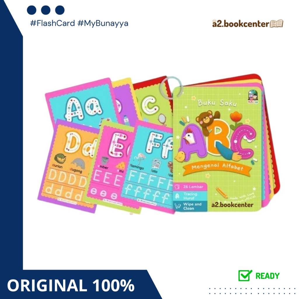 Jual [ABC] READY Flash Card - Buku Saku ABC Mengenal Alfabet MyBunayya ...