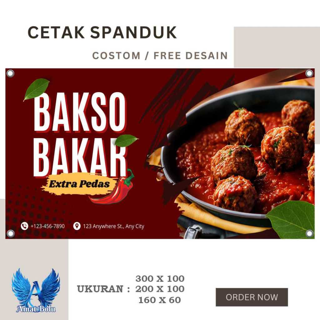 Jual Spanduk Banner BAKSO BAKAR BISA REQUEST | Shopee Indonesia